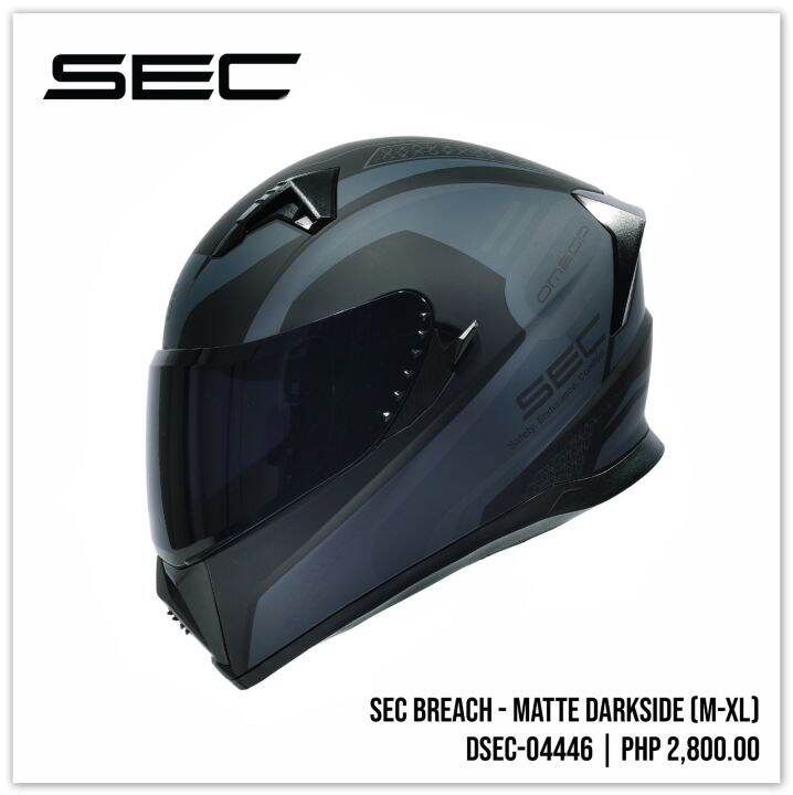 sec breach dual visor fullface helmet with FREE SMOKE LENS | Lazada PH