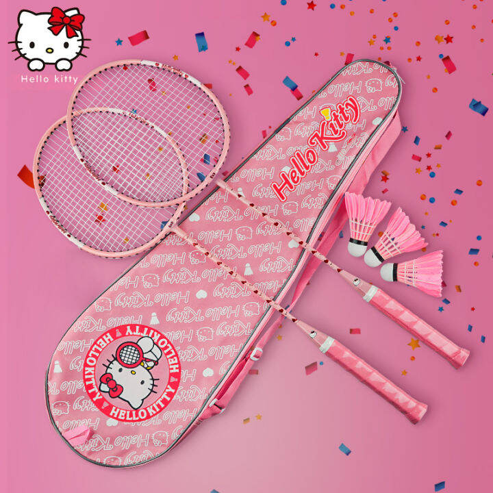 Hellokitty Hello Kitty Badminton Racket Pink Genuine Girl Adult and ...