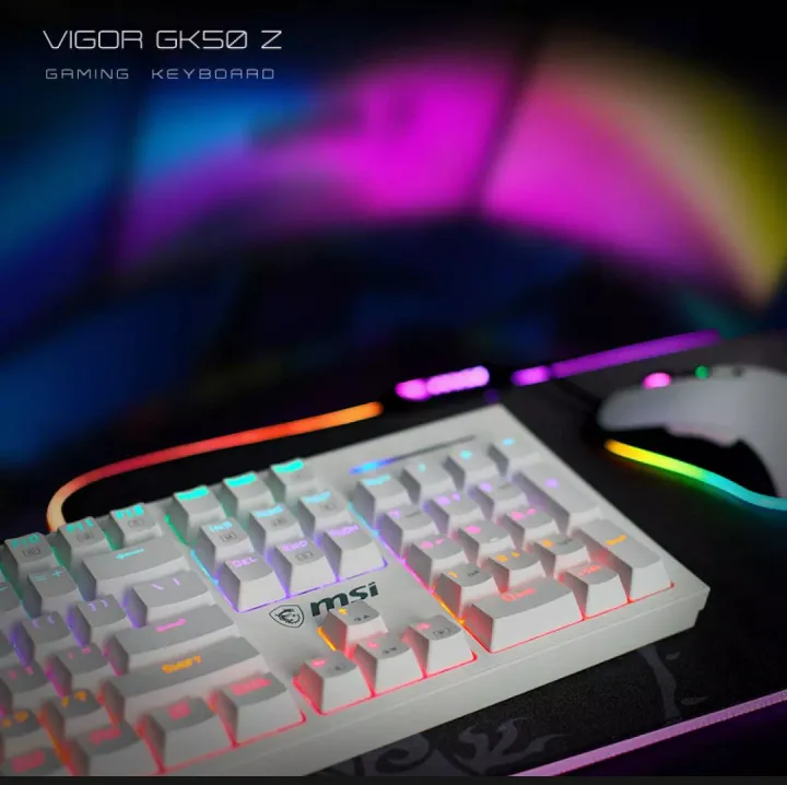 MSI VIGOR GK50Z Mechanical Keyboard Colorful Backlight Ergonomic Mechanical Gaming Keyboard ...