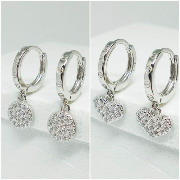 Anting Jepit Wanita Perak 925 Lapis Mas Putih | Lazada Indonesia