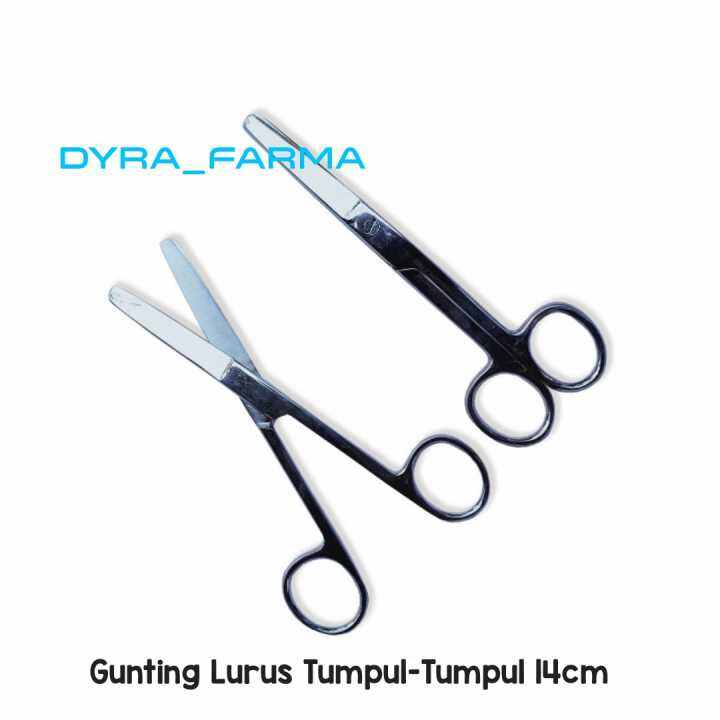 Gunting Operasi Tumpul-Tumpul Lurus 14cm Stainless Steel | Lazada Indonesia