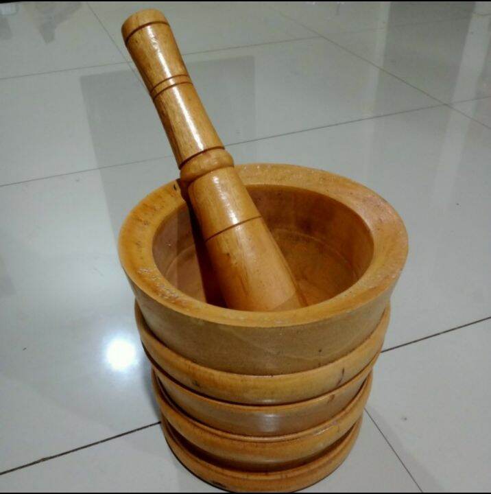 lumpang kayu jumbo diameter 22cm | Lazada Indonesia