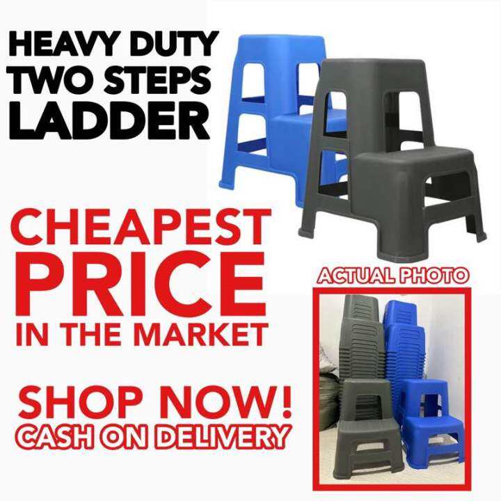 Heavy Duty Two Steps Molded Plastic Steep Stool Ladder Multifunction ...