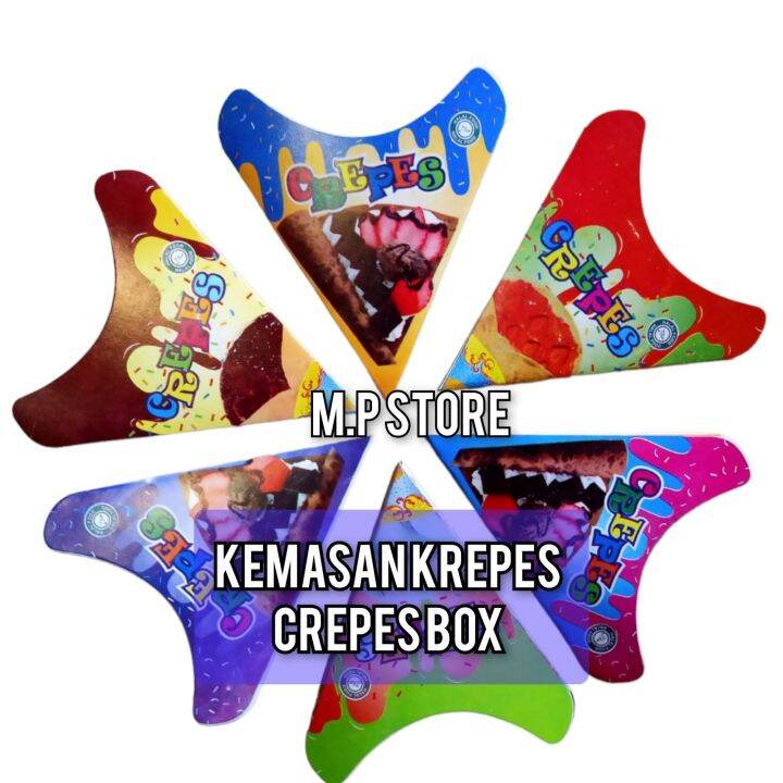 Crepes box / kemasan krepes / kertas krepes | Lazada Indonesia