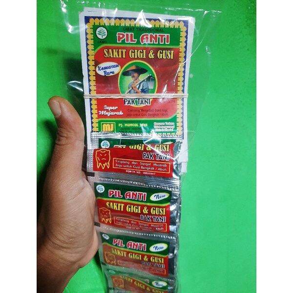 Pil Pak Tani Sakit Gigi Dan Gusi Sachet Merah Original | Lazada Indonesia