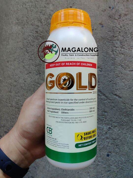 GOLD 20 SC INSECTICIDE- 500 ml - CLOTHIANIDIN - CB ANDREW | Lazada PH