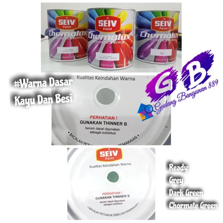 SEIV DARK GREEN 1KG PRIMER/CAT DASAR KAYU DAN BESI/CAT DASAR CAT MINYAK ...