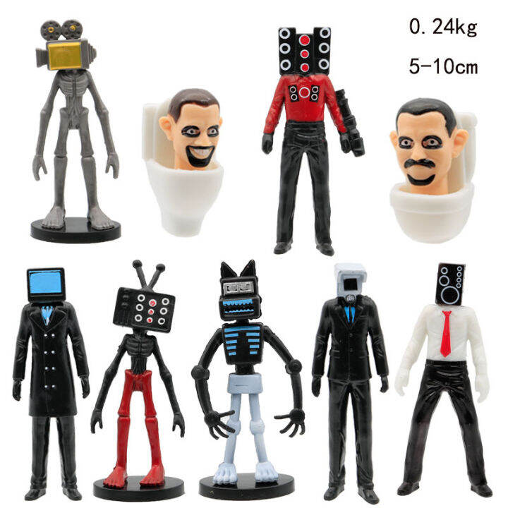9pcs Skibidi Toilet Action Figure Speakerman TV Man Monitor Man Model ...