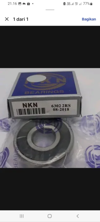 Ball bearing 6302 2RS NKN DJapan | Lazada Indonesia