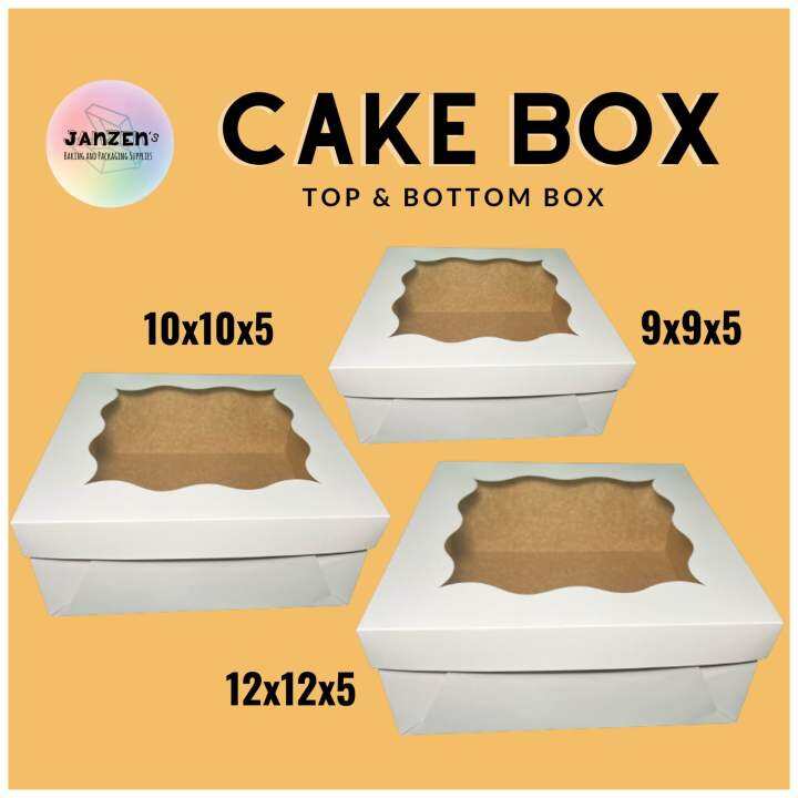 5 pieces CAKE BOX 9x9x5 10x10x5 12x12x5 Top and Bottom | Lazada PH