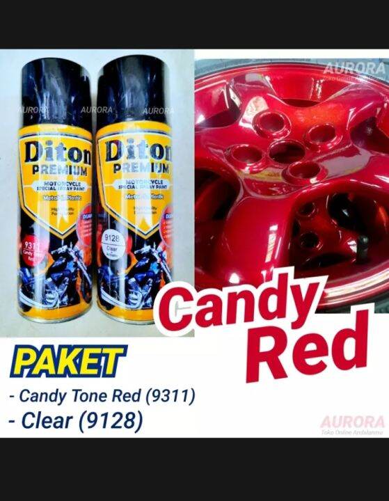 PAKET Pylok Diton Premium Candy Tone Red Merah 9311 dan Clear 9128 ...