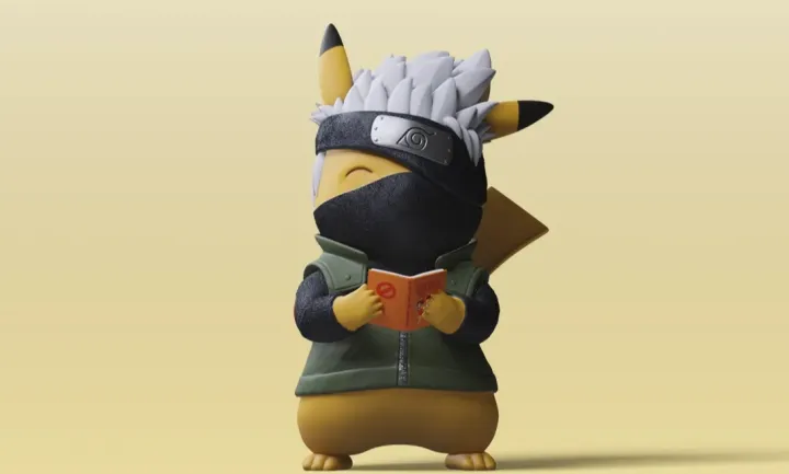 Pikachu x Kakashi / Pokemon x Naruto / action figure 3D toy cartoon collectible Display | Lazada PH