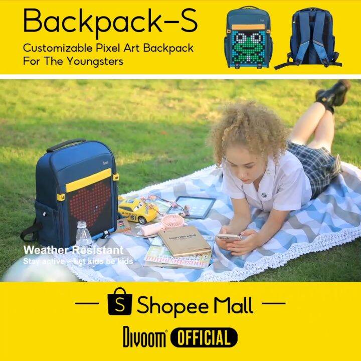 Divoom Pixoo Backpack S Customisable Pixel Art Multi Compartments ...