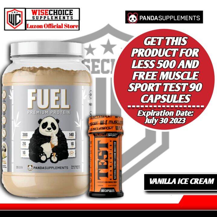 PANDA SUPPLEMENTS FUEL PREMIUM PROTEIN VANILLA ICE CREAM LESS 500 ...