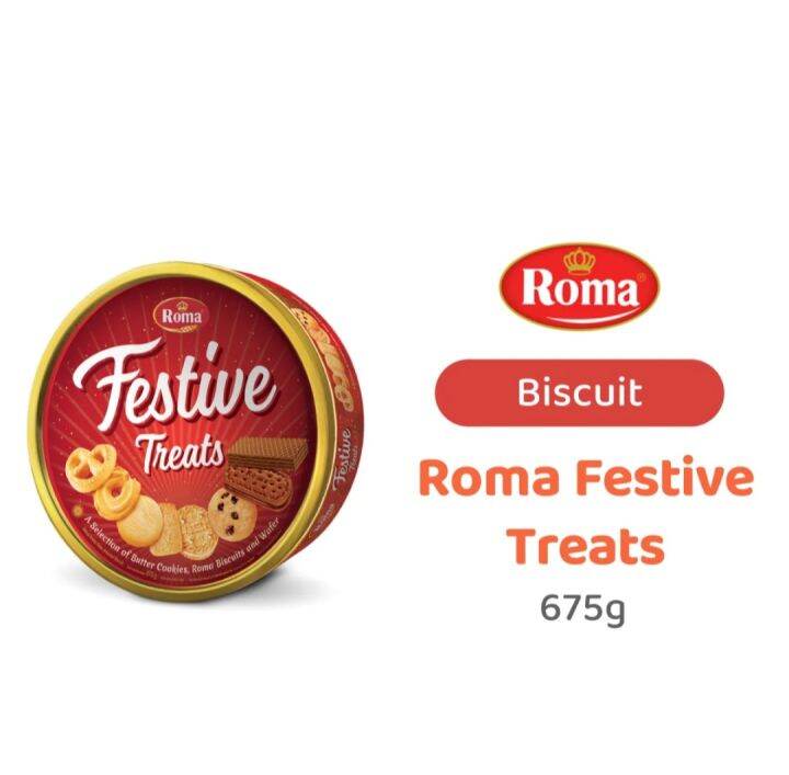Biskuit dan Wafer Roma Festive Treats 675gr | Lazada Indonesia