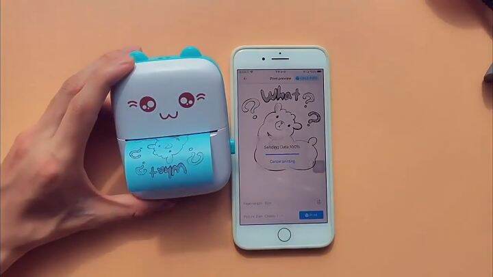 Student Pocket Mini Printer Set Small Portable Photo Printer Color ...