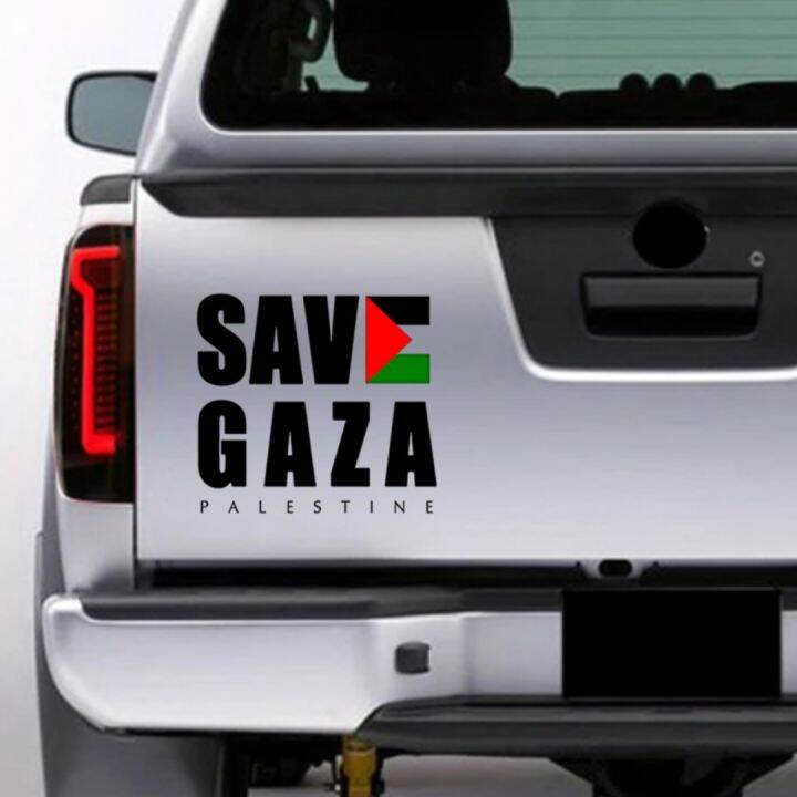 STICKER SAVE GAZA PALESTINE BAGASI MOBIL STIKER CUTTING AKSESORIS ...