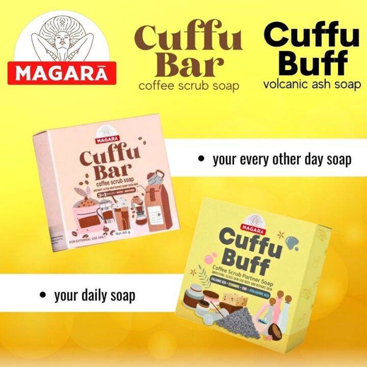 Magara Skin Cuffu Bar Coffee Scrub Soap | Cuffu Buff | Lazada PH