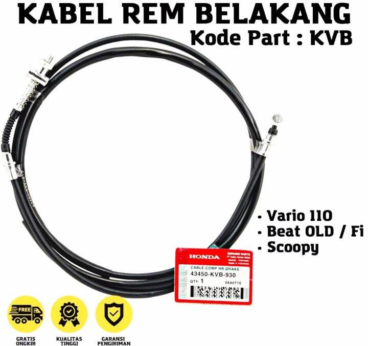 TALI REM BELAKANG KABEL REM MOTOR VARIO 110 , MOTOR BEAT FI/OLD ,MOTOR ...