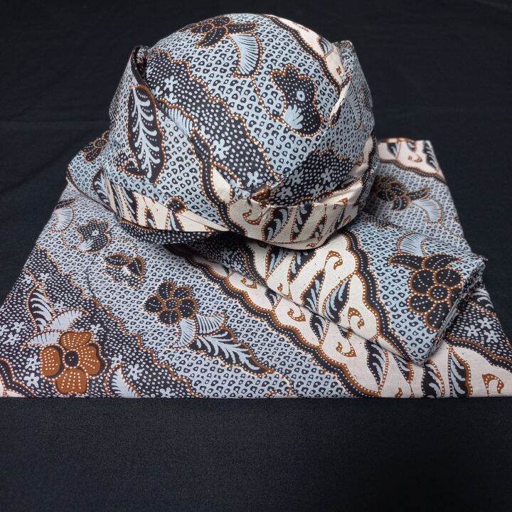 Blangkon Bendo Variasi Sunda Lereng Bunga Warna Abu Kebiruan | Lazada ...