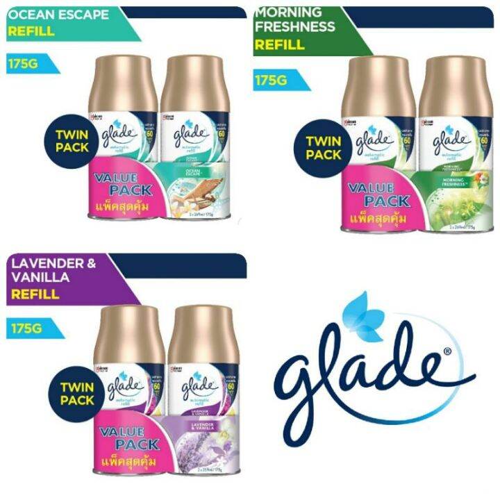Glade เกลด สเปรย์ฉีดอัตโนมัติ ชนิดเติม ( แพคคู่ คุ้มกว่า ) มี 4กลิ่นให้ ...