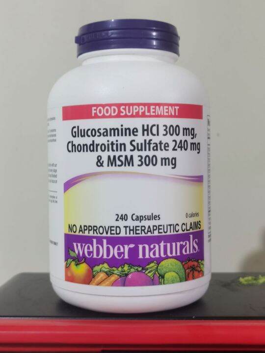 Webber Naturals Glucosamine Chondroitin MSM 240 capsule joint health ...