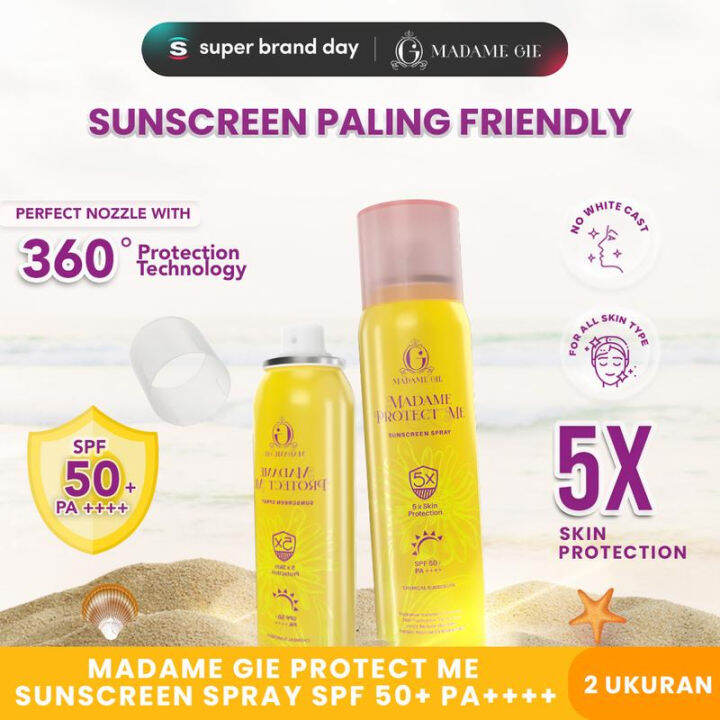 MADAME GIE SUNSCREEN SPRAY SPF 50+++ 50 ML&100ML | Lazada Indonesia