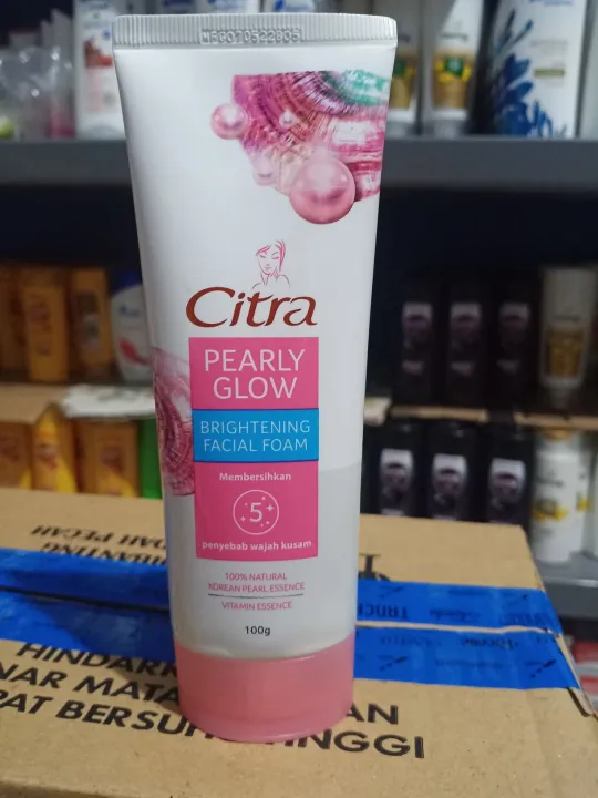 Citra Pearly Glow Brightening Facial Foam Face Wash Sabun Cuci Muka 100 ...