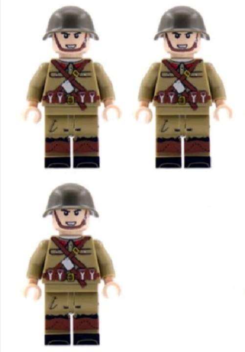 3pcs Lego compatible WW2 Soviet Soldier with weapon | Lazada PH