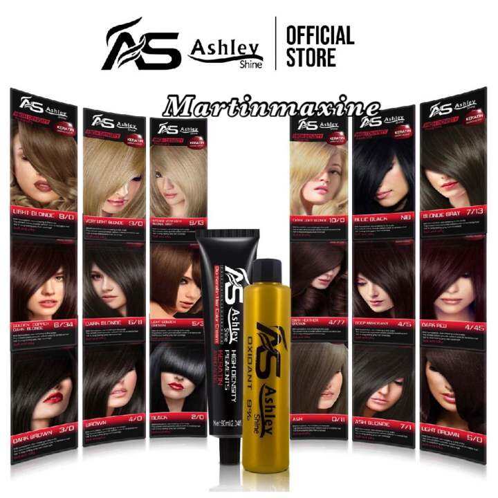 Ashley Hair Color Bio Natural Hair Color Set Ash Gray Hair Dye 60ml*2pc ...