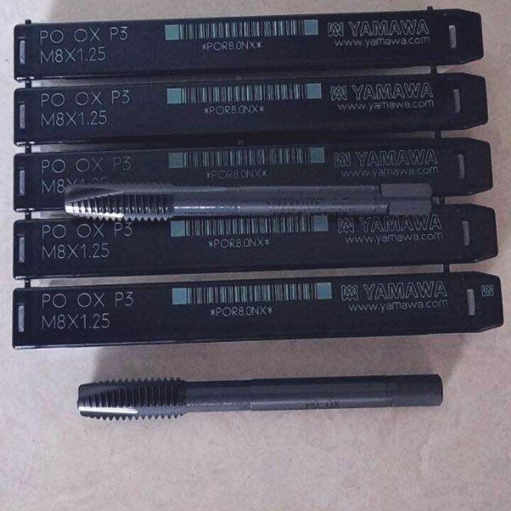 Tap mesin YAMAWA M8 / TAP 8X1,25 PO OX P3 tap mesin lurus warna hitam ...