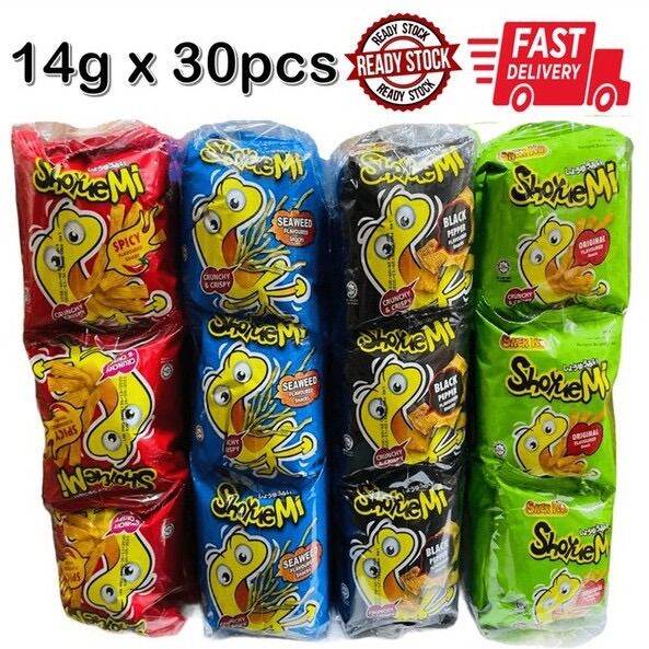 14g x 30pcs /Snek Ku Shoyuemi /Original / Spicy / Black Pepper ...