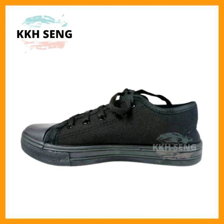 Low Cut Canvas Black Shoe #Kasut Hitam Sekolah Murah | Lazada