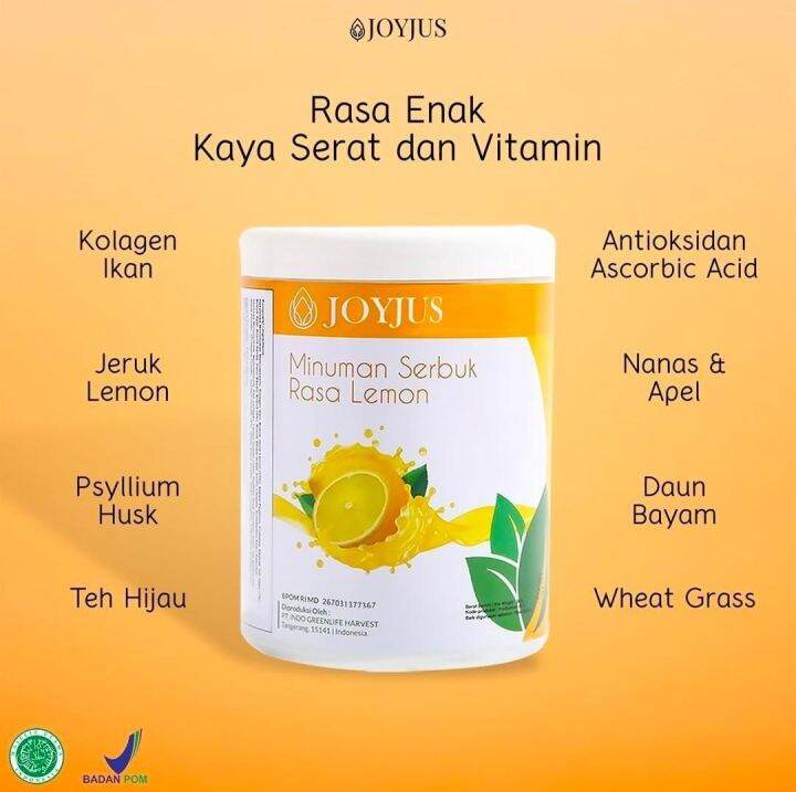 JOYJUS SLIM FIBER WITH FISH COLLAGEN Rasa enak kaya akan serat dan ...