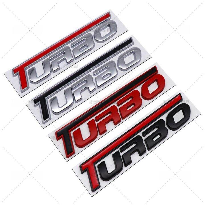 New design car turbo emblem 3D metal turbo logo badge sticker decal ...