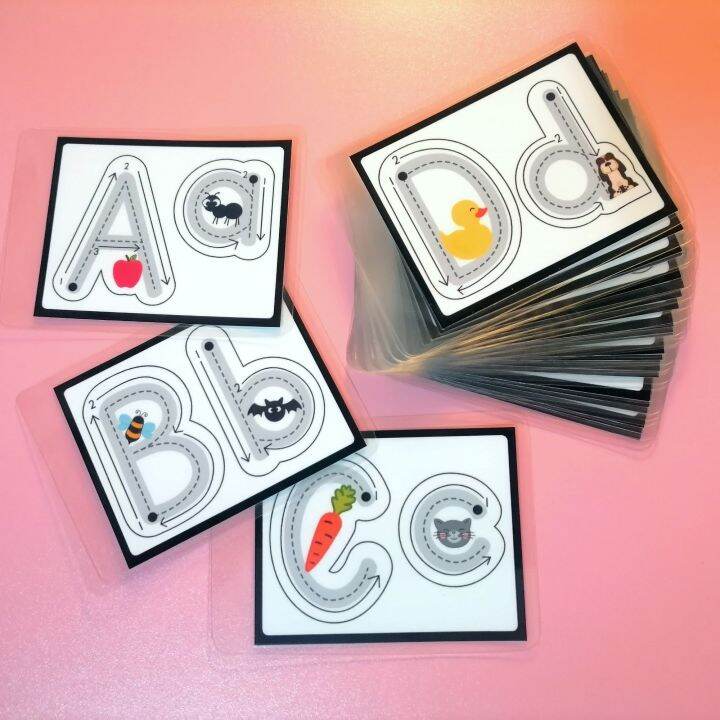 Alphabet Tracing Flashcards Upper and Lower case, Alphabet Flash Cards ...