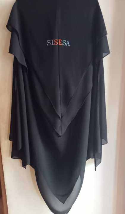 khimar look like khimar sisesa HITAM | Lazada Indonesia