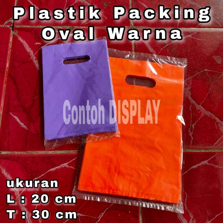 Plastik Baju oval uk 20x30 (isi 100 lembar) √ kantong plastik warna √ ...