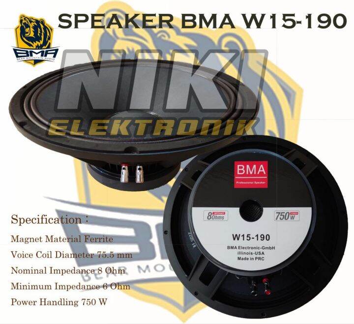 SPEAKER BMA 15 INCH SPIKER BMA W 15-190 ORIGINAL | Lazada Indonesia