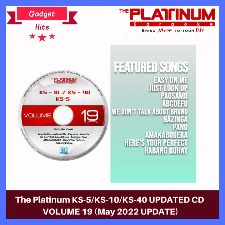 The Platinum KS-5/KS-10/KS-40 UPDATED CD VOLUME 19 (May 2022 UPDATE) | Lazada PH