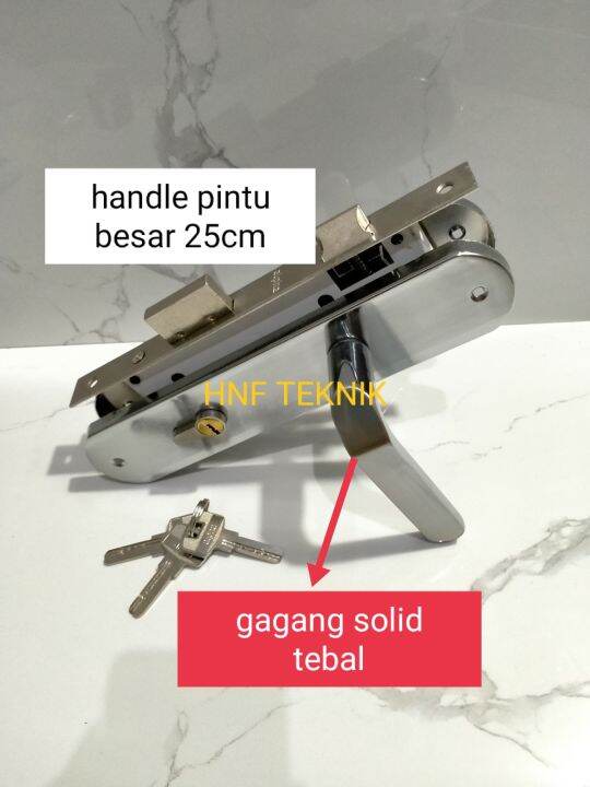 handle pintu besar kunci pintu besar 25cm komplit minimalis | Lazada ...