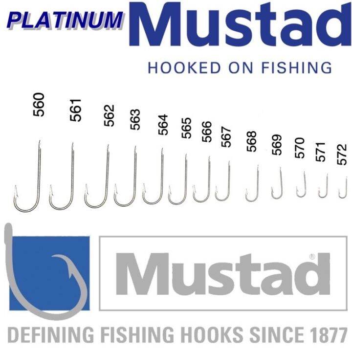 80pcs Per Box MUSTAD 560 - 572 Norway Fishing Hooks | 900MD | Lazada PH