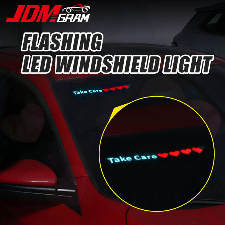 Stiker Pendar ที่บังแดดหน้ารถยนต์ LED อเนกประสงค์ตกแต่งหน้าต่างด้านหลัง ...