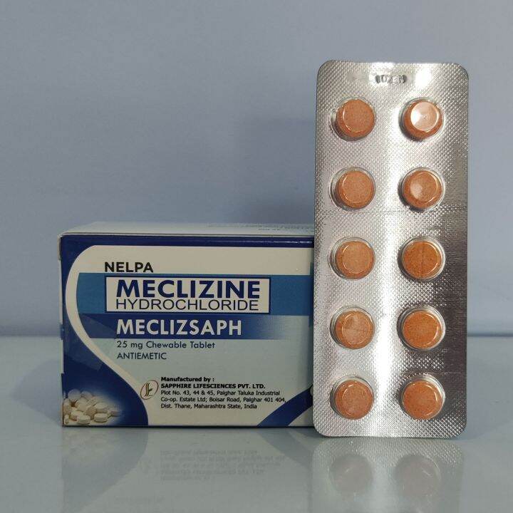 Meclizsaph Meclizine Chewtab 25mg | Lazada PH
