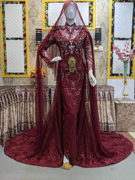 gaun pengantin model slim full Mutiara | Lazada Indonesia