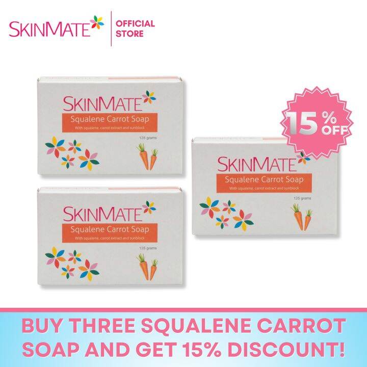 Skinmate Squalene Carrot Soap bundle (BUY 3, GET 15% OFF) | Lazada PH
