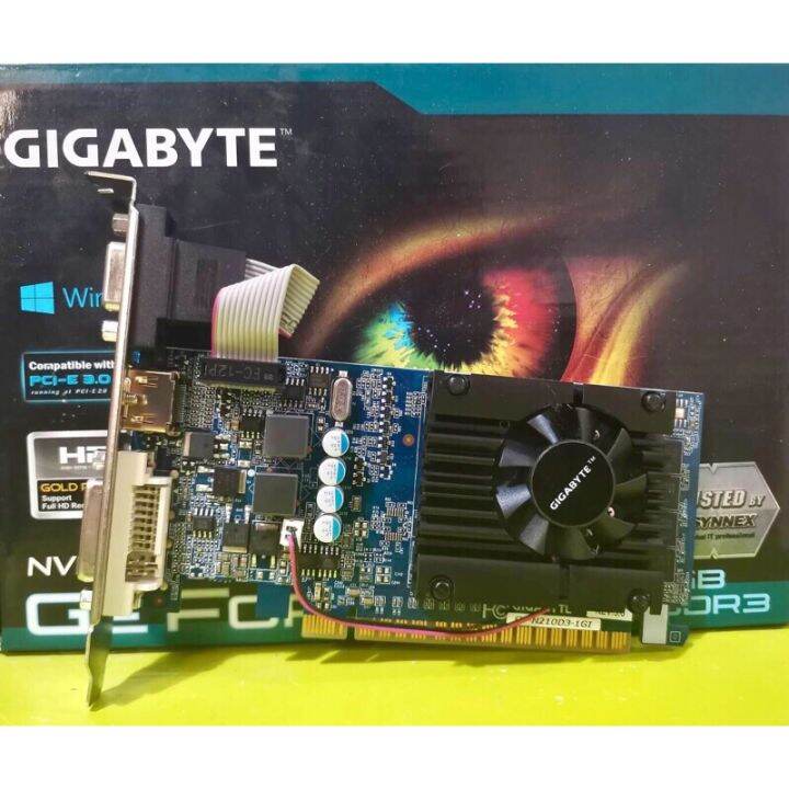 การ์ดจอ Gigabyte รุ่น Nvidia GeForce GT210 1GB DDR3 (no box) มือสอง ไม่ ...