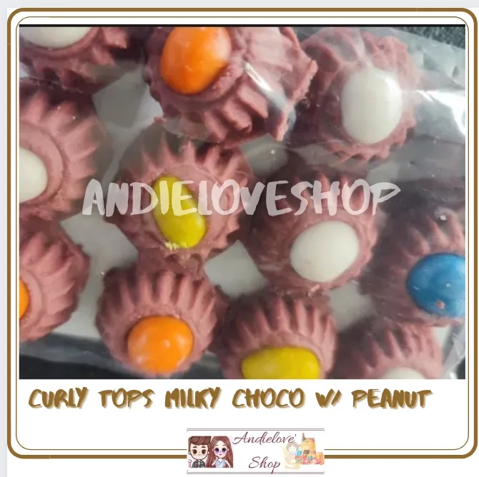 Pack of 3 Classic Chocolate Curly tops milk choco with candy peanut ...