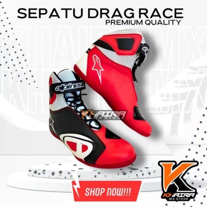 Sepatu Boots Drag Race Touring Kasual Merah | Lazada Indonesia