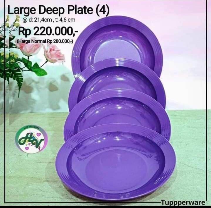 Tupperware Large deep plate ungu 4pcs | Lazada Indonesia